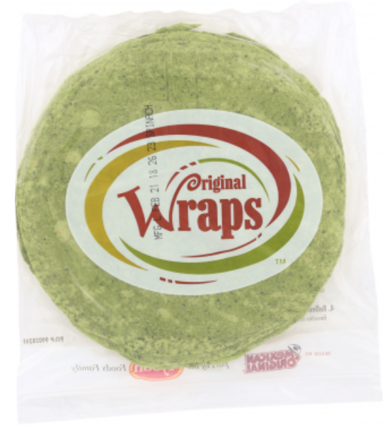 José Santiago Home Delivery. SPINACH ORIGINAL WRAPS 12 RECETA DE OROO
