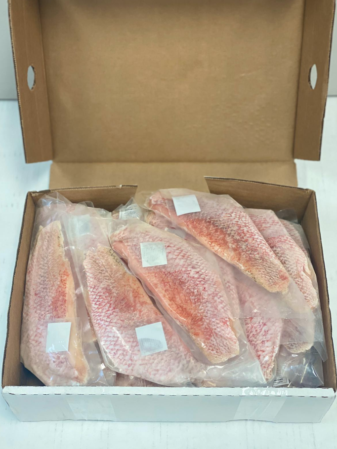 José Santiago Home Delivery. RED SNAPPER FILETS 6-8OZ PACKER LABEL